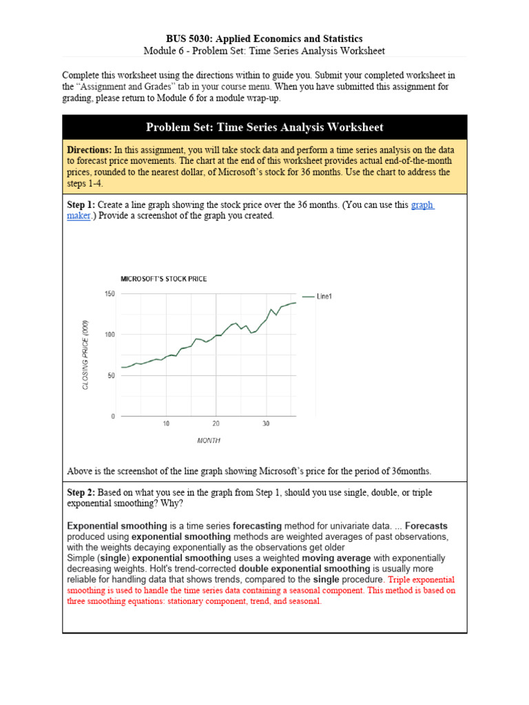 Time Series Analysis of Microsoft Stock | PDF | Forecasting | Time Series