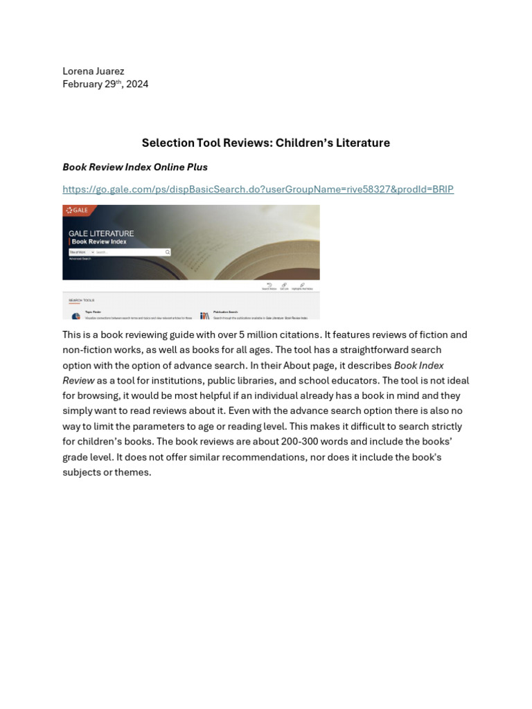 juarez - selection tool reviews | PDF | Books | Libraries