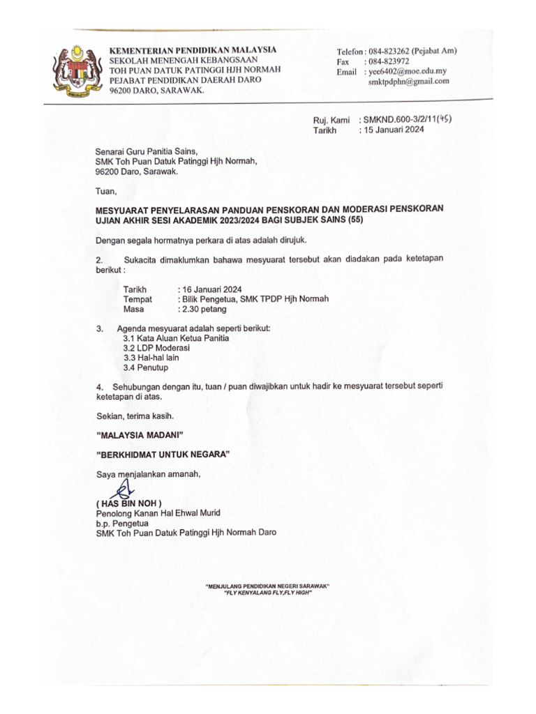 Contoh Surat LDP | PDF