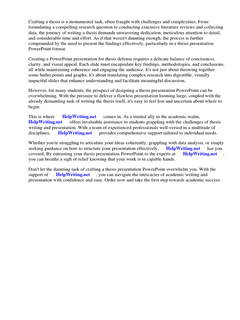 Thesis Presentation Powerpoint Format | PDF | Thesis | Microsoft Power ...