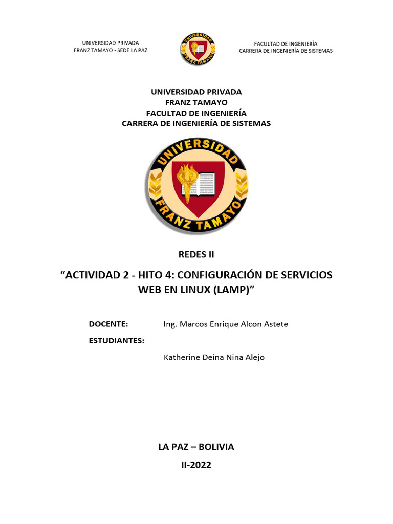 Actividad 2 - Hito 4 - Katherine Nina | PDF