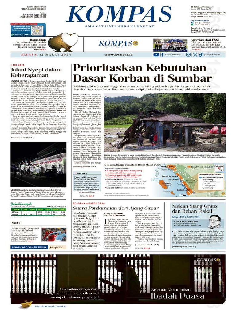 E Paper Kompas Selasa 12 Maret 2024 | PDF