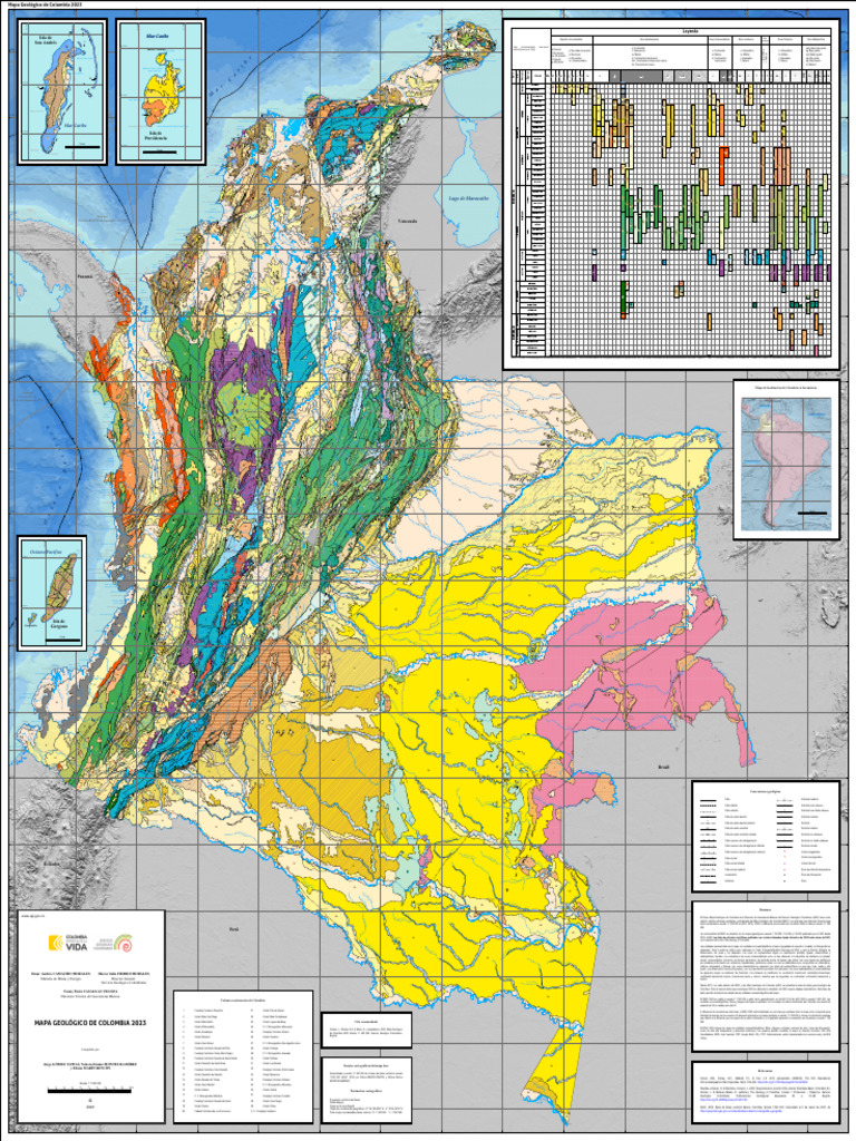 Mapa Geologico de Colombia 2023 | PDF