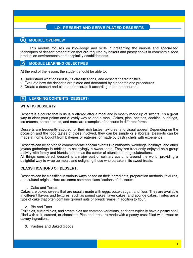 Lo1 Present and Serve Plated Desserts | PDF | Desserts | Custard