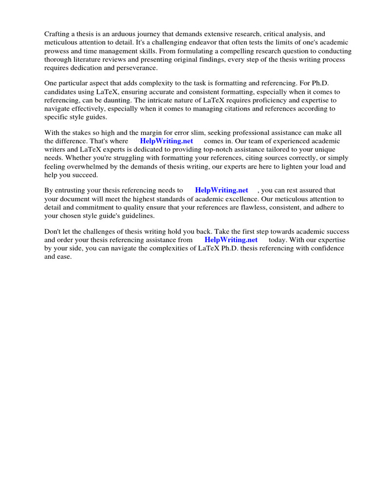 Latex PHD Thesis Reference | PDF | Thesis | Doctor Of Philosophy