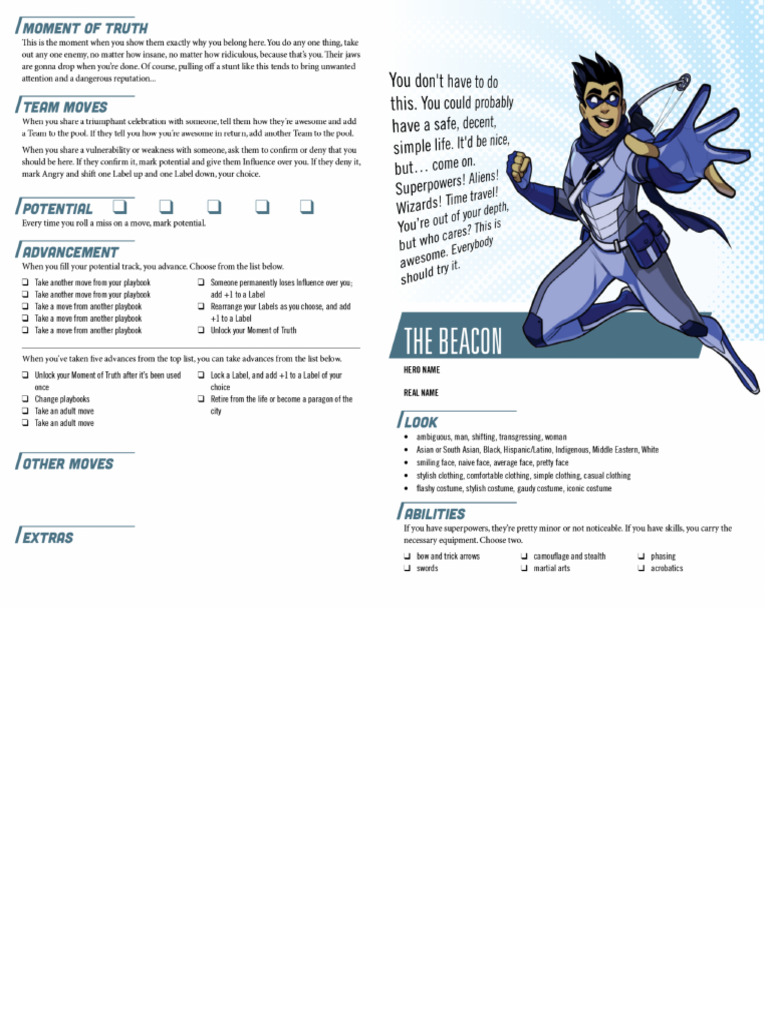 MasksPlaybooks - Powered by Apocalypse | PDF