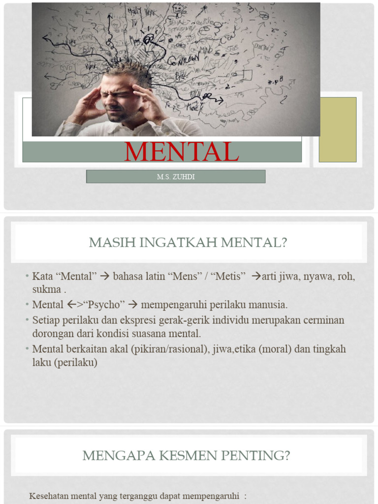 Konsep Kesehatan Mental | PDF | Pengembangan Diri