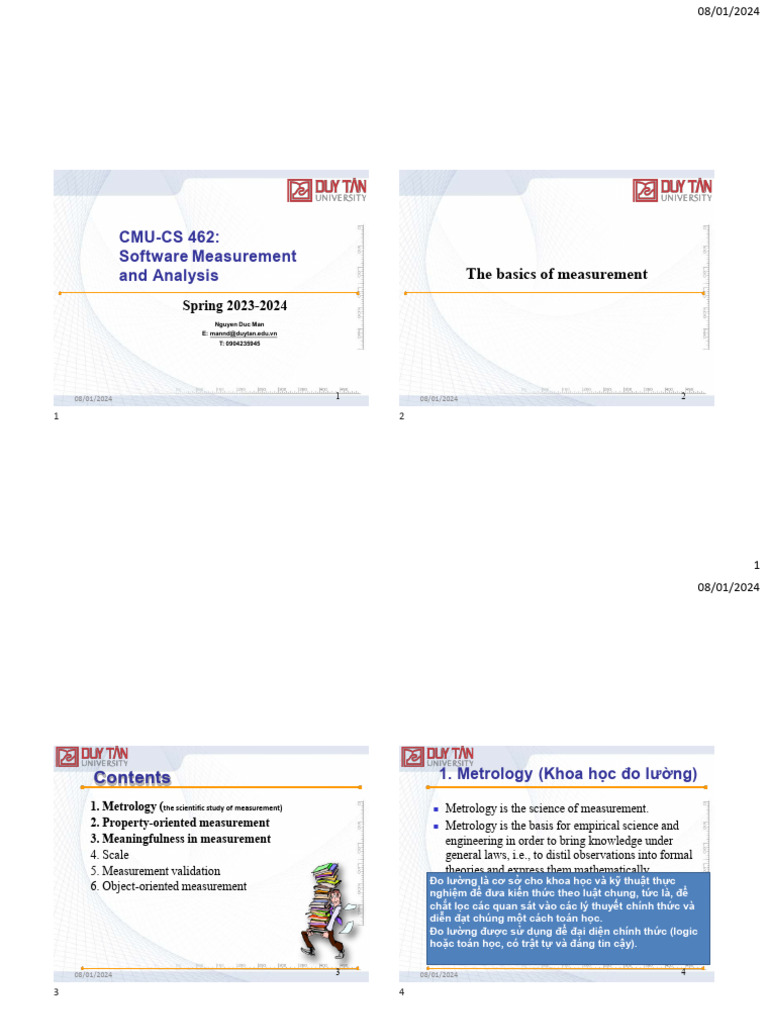 CMU-CS 462 - Software Meassurement and Analysis - 2024S - Lecture Slides - 3 | PDF | Level Of ...