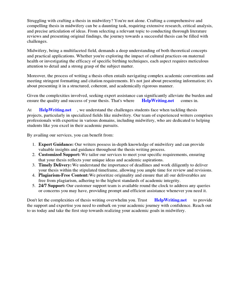 Midwifery Thesis Ideas | Download Free PDF | Midwife | Nursing