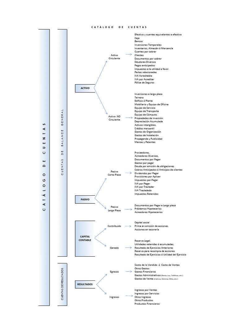 Clasif. de Cuentas (Catálogo) | PDF | Contabilidad | Sector privado