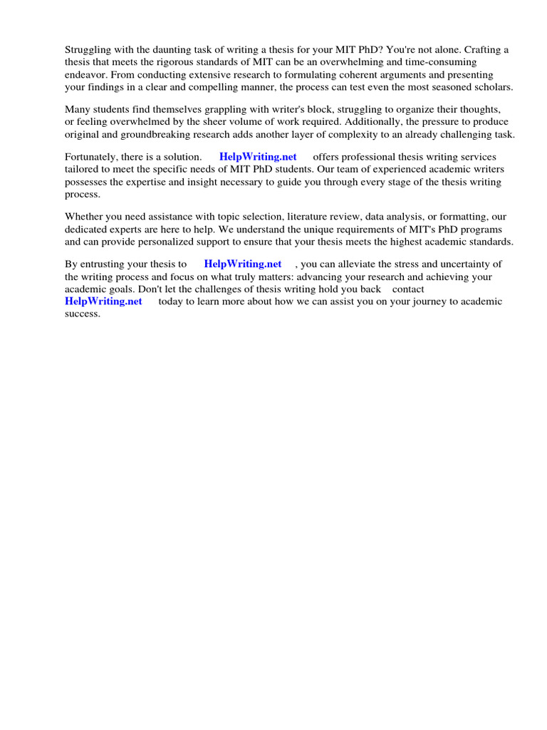 Mit PHD Thesis Search | PDF | Thesis | Doctor Of Philosophy