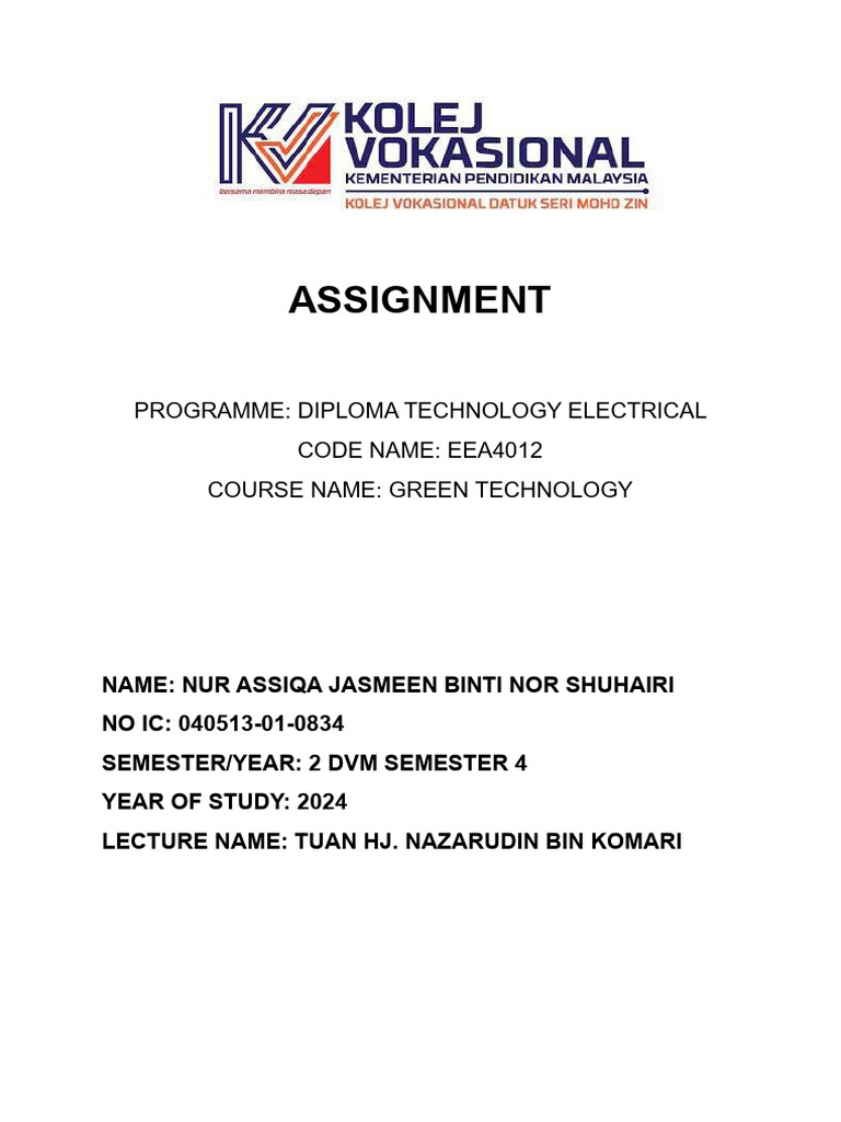 Green Tec Folio 2 Sem 4 | PDF