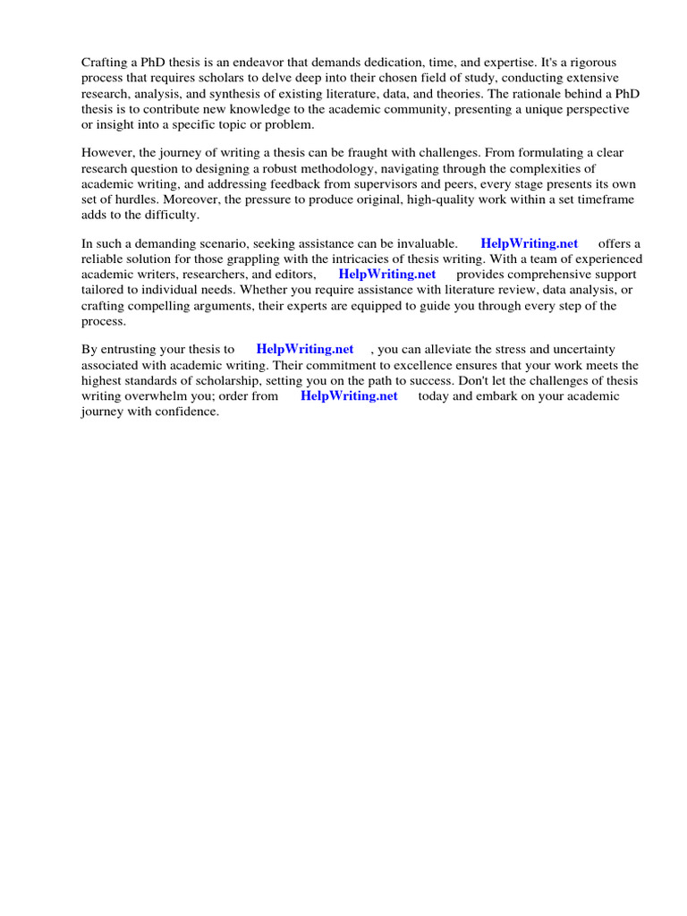 PHD Thesis Rationale | PDF | Thesis | Hypothesis