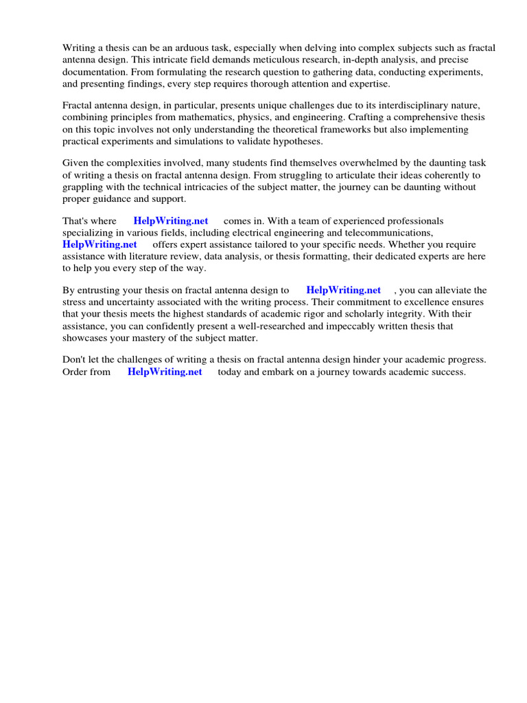 Thesis On Fractal Antenna Design | PDF | Antenna (Radio) | Fractal