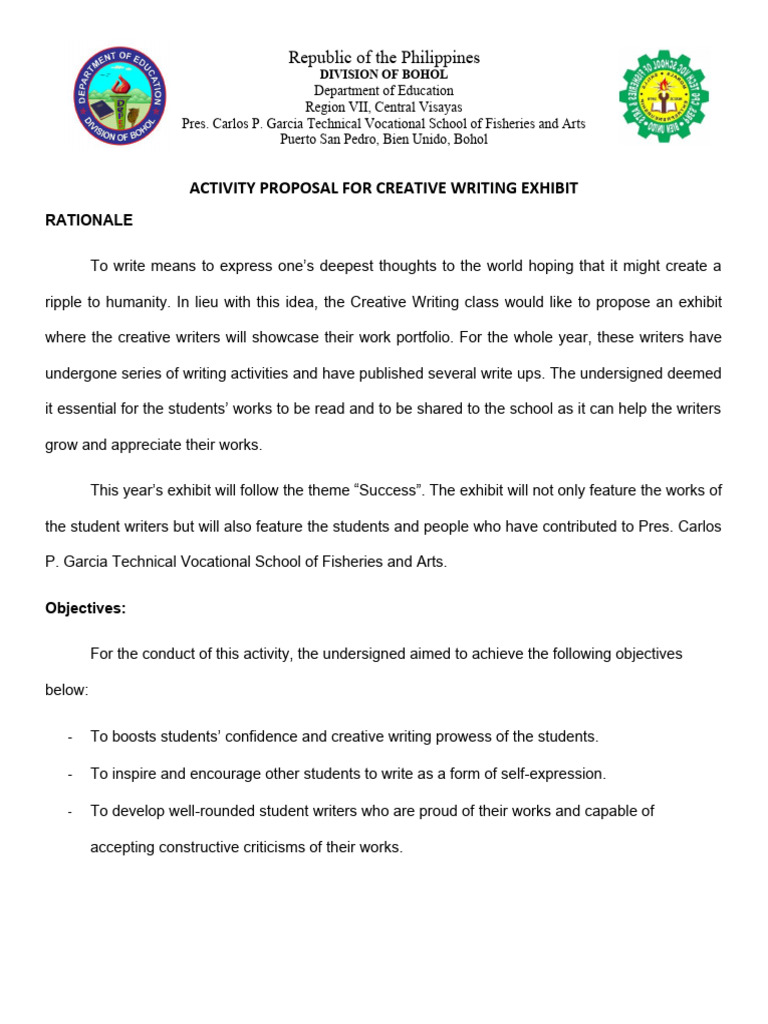 Creative Writing Exhibit Proposal | PDF