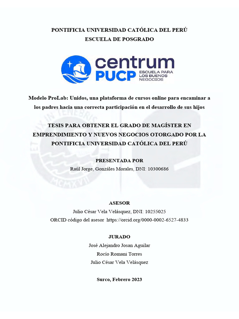 Modelo Prolab Unidos, Una Pla | PDF | Mercado (economía) | Perú