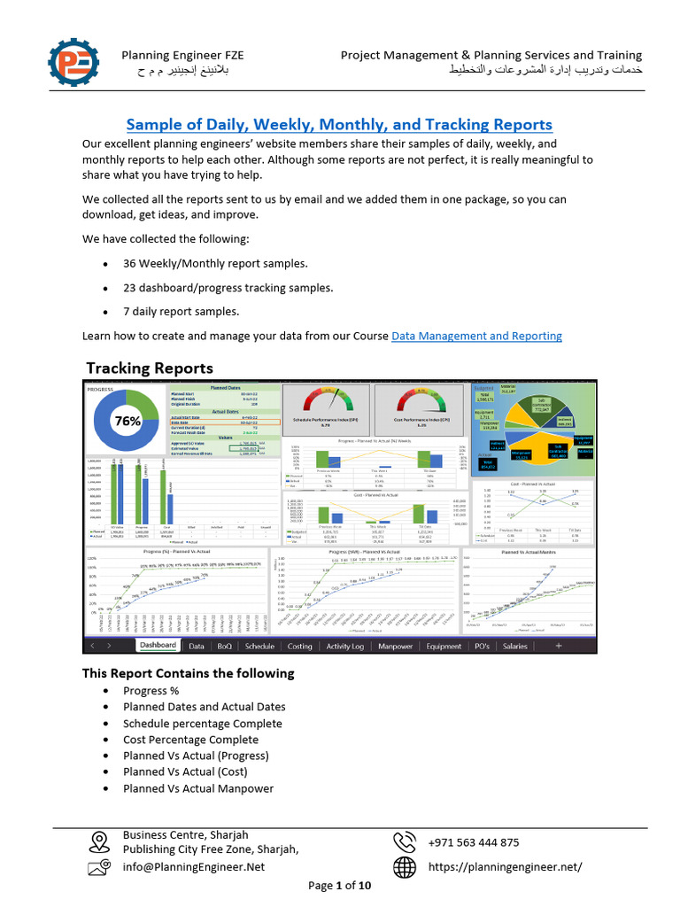 Project Management Report Samples Download | PDF | Cyberspace | Computing