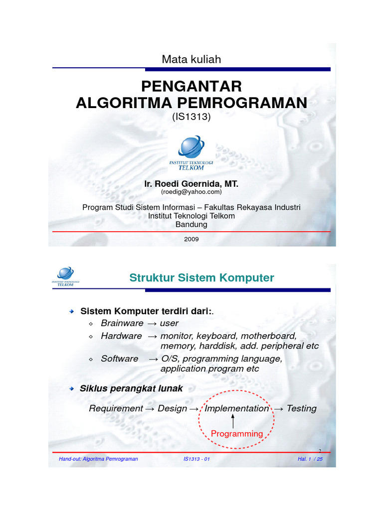 IS1313-01 Pengantar Alpro | PDF