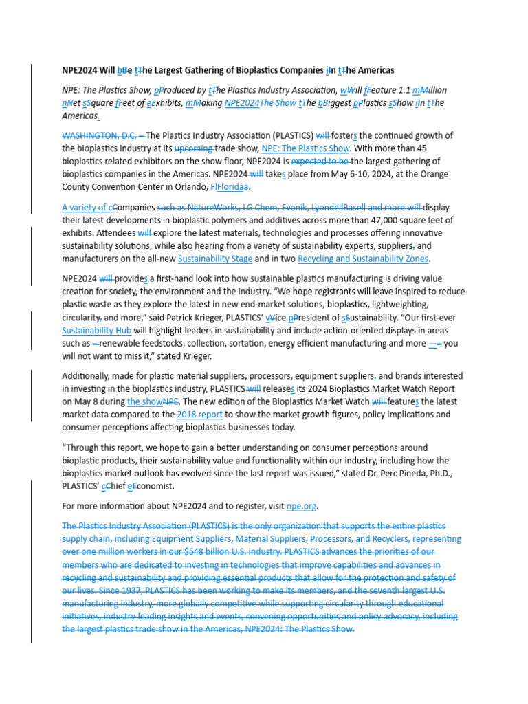 Plastics Npe Release PT | PDF | Plastic | Supply Chain