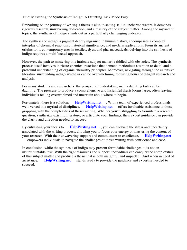 Synthesis of Indigo | PDF | Chemical Reactions | Dye