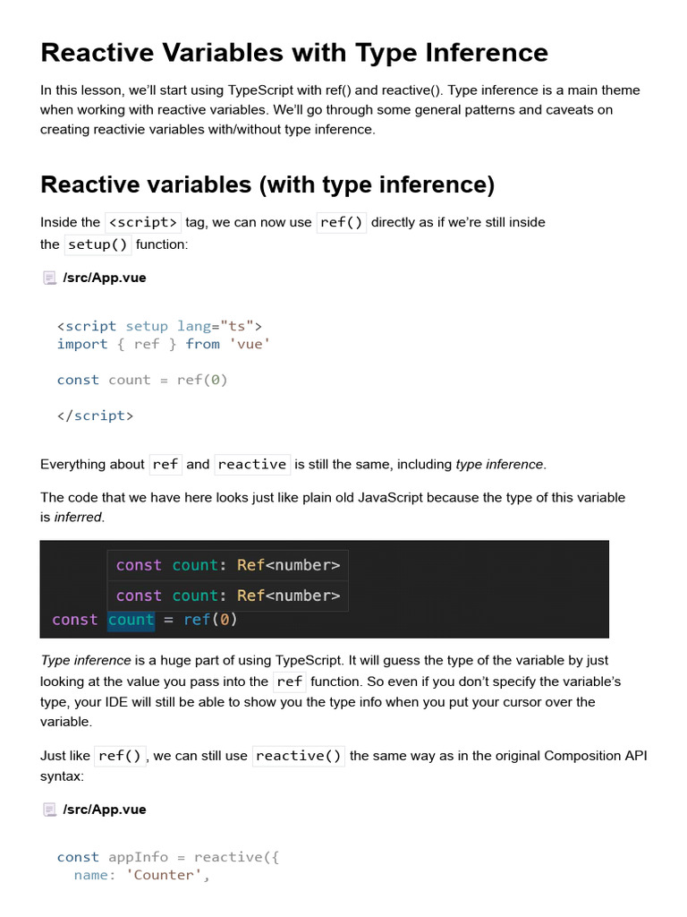 Reactive Variables With Type Inference Typescript Friendly Vue 3 Vue Mastery Pdf Java 0600
