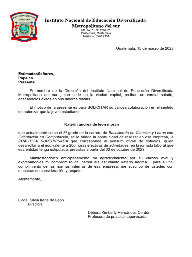 Carta Solicitud de Donación | PDF