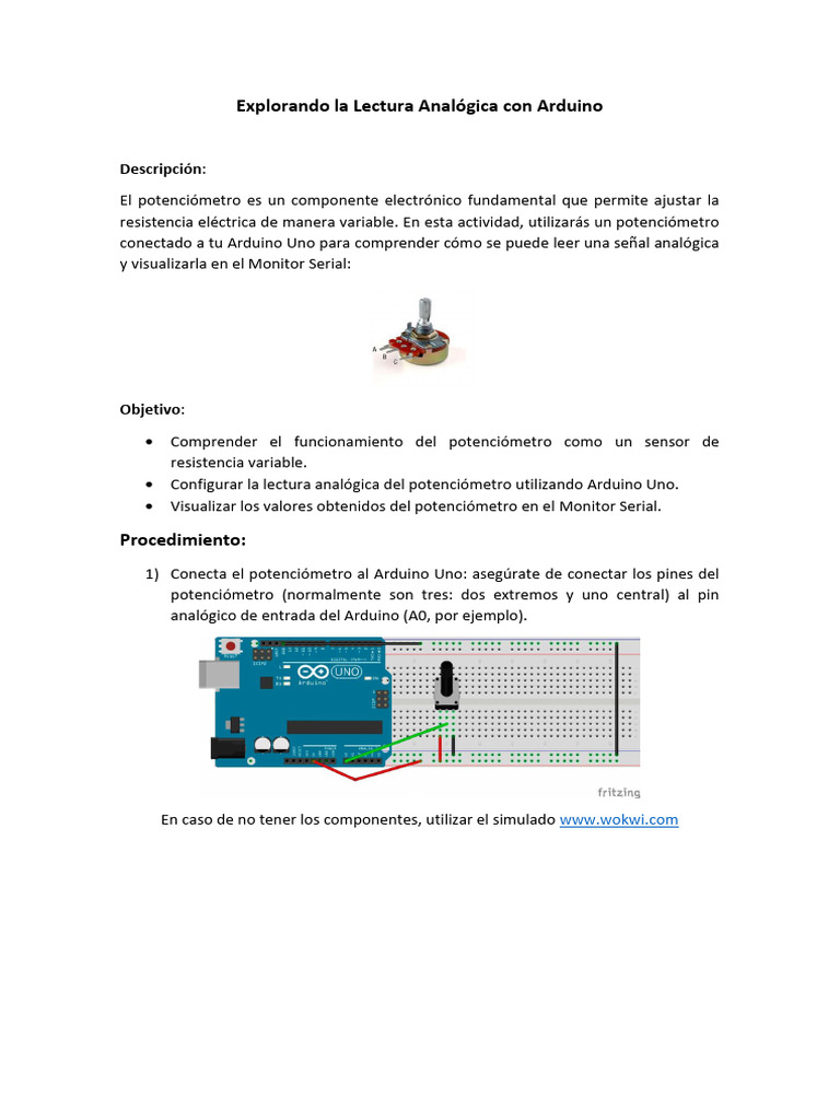 Explorando La Lectura Analógica Con Arduino | PDF | Arduino | Diodo emisor de luz