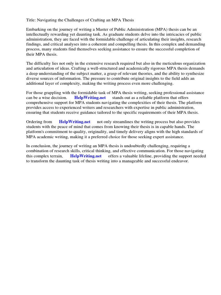 Mpa Thesis Title | PDF | Corporate Social Responsibility | Critical ...