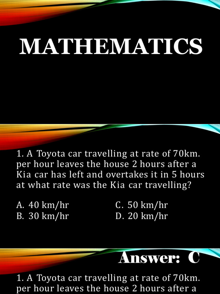 GenEd Math Actual Board Exam Items | PDF | Perpendicular | Mathematics