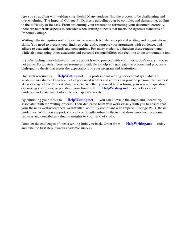 Imperial College PHD Thesis Guidelines | PDF | Thesis | Waves