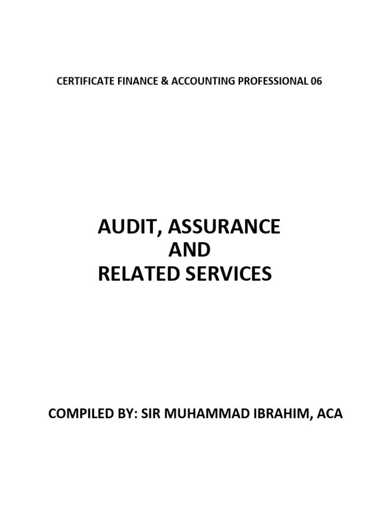 Cfap 6 Volume 2 Audit Past Papers and Answers Updated 2024 | PDF | Fair ...
