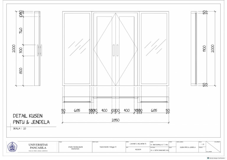 Detail Arsitektur (Kusen Pintu & Jendela) | PDF