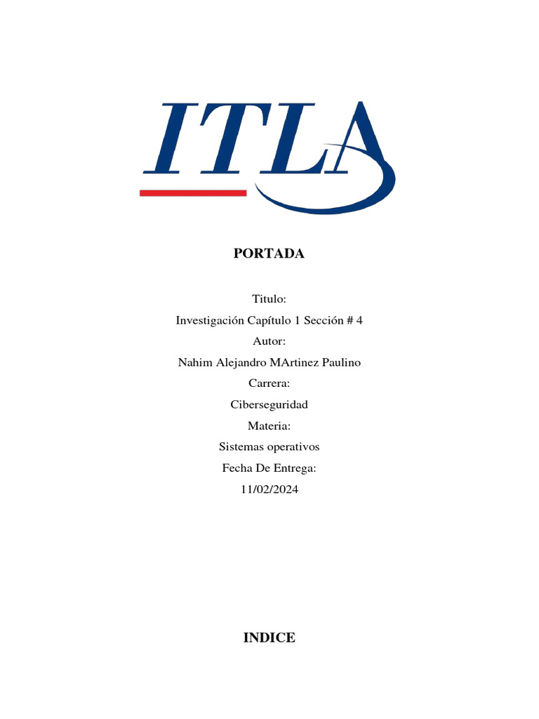 PORTADA | PDF | Hardware de la computadora | Sistema operativo