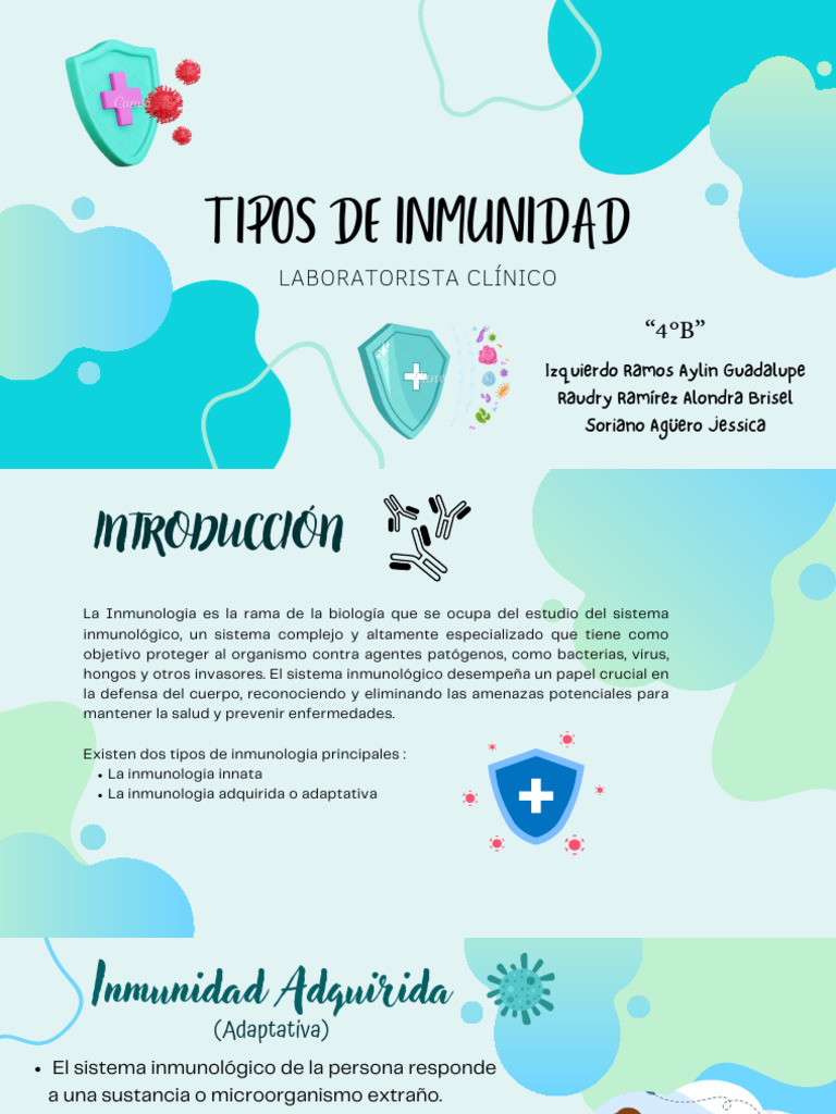 Tipos de Inmunidad: Innata y Adaptativa | PDF | Sistema inmune ...