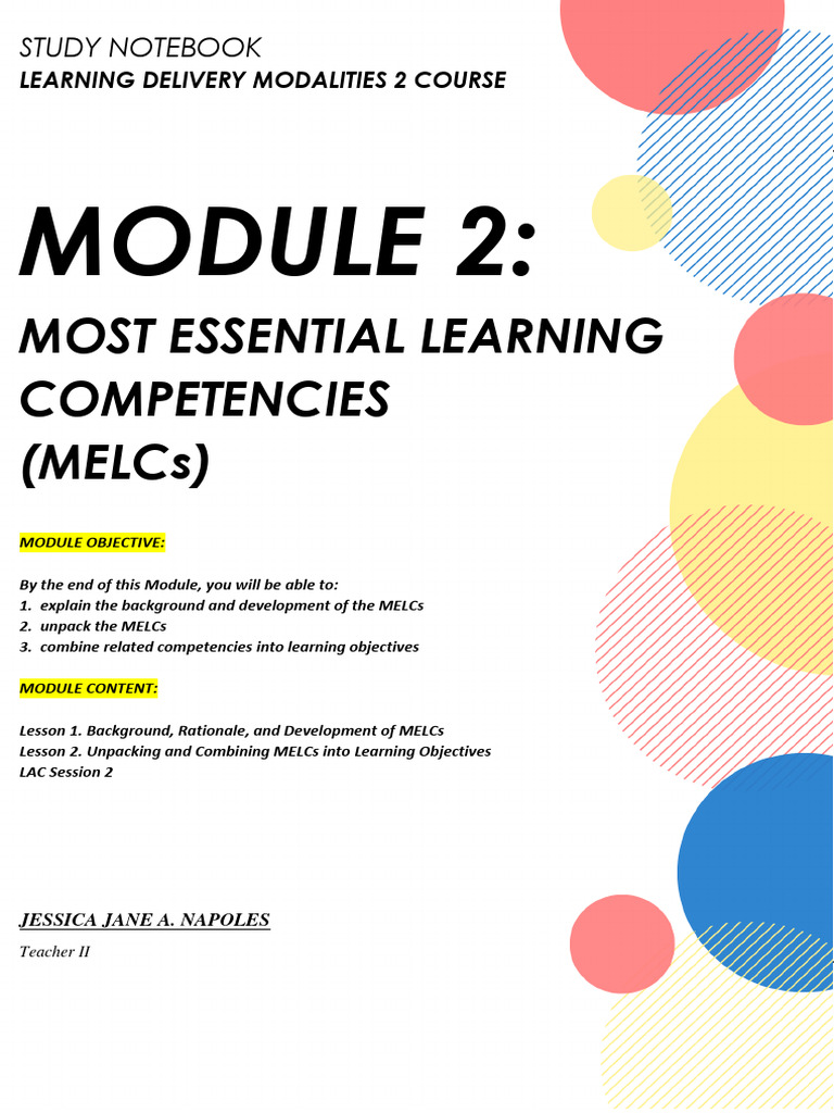 Module 2-Study Notebook - JNAPOLES | PDF | Learning | Curriculum