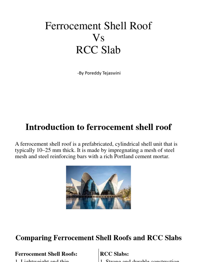 Ferrocement Shell Roof | PDF | Technology & Engineering