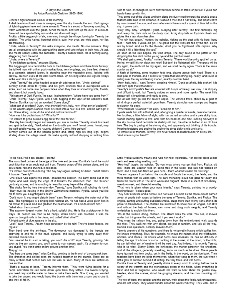 A Day in The Country | PDF | Poetry | Young Adult