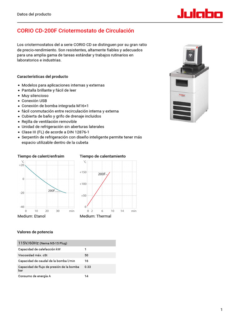 JULABO-CORIO-CD-200F-9012701-02-ES-MX | PDF | Temperatura | Bomba