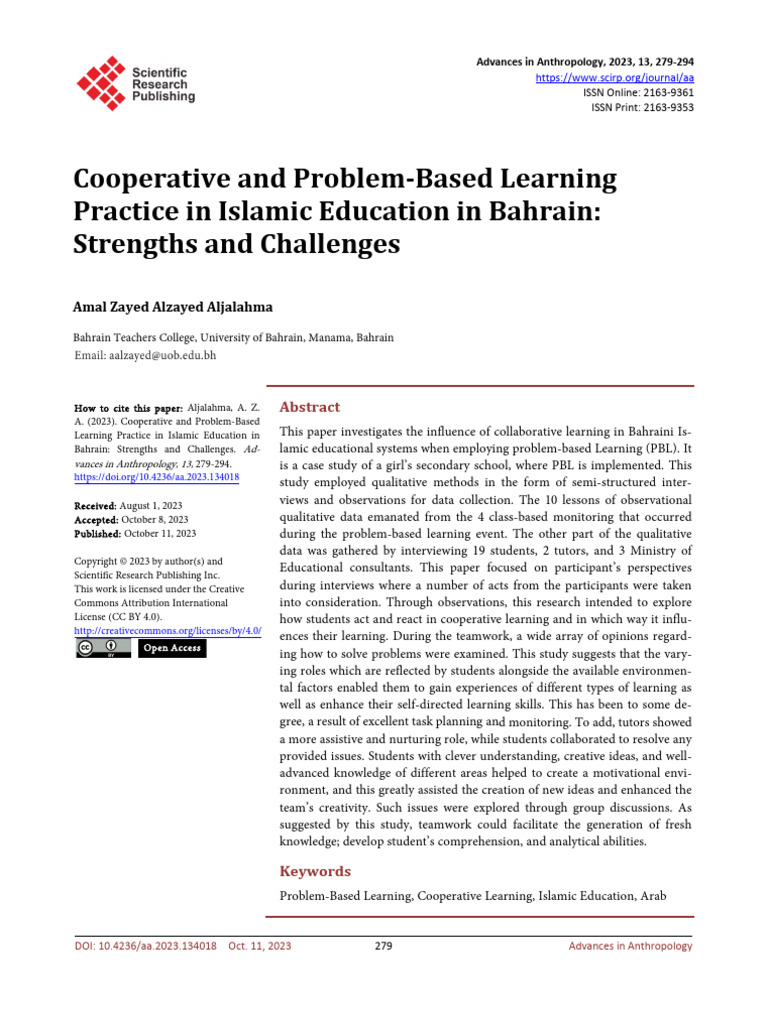 Cooperative and Problem-Based Learning | PDF | Learning | Cognition