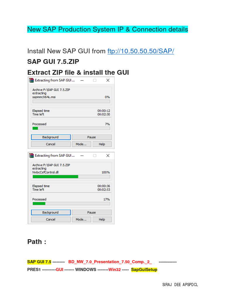 SAP GUI Installation and File Extension Guide | PDF | Computer File | Microsoft Windows