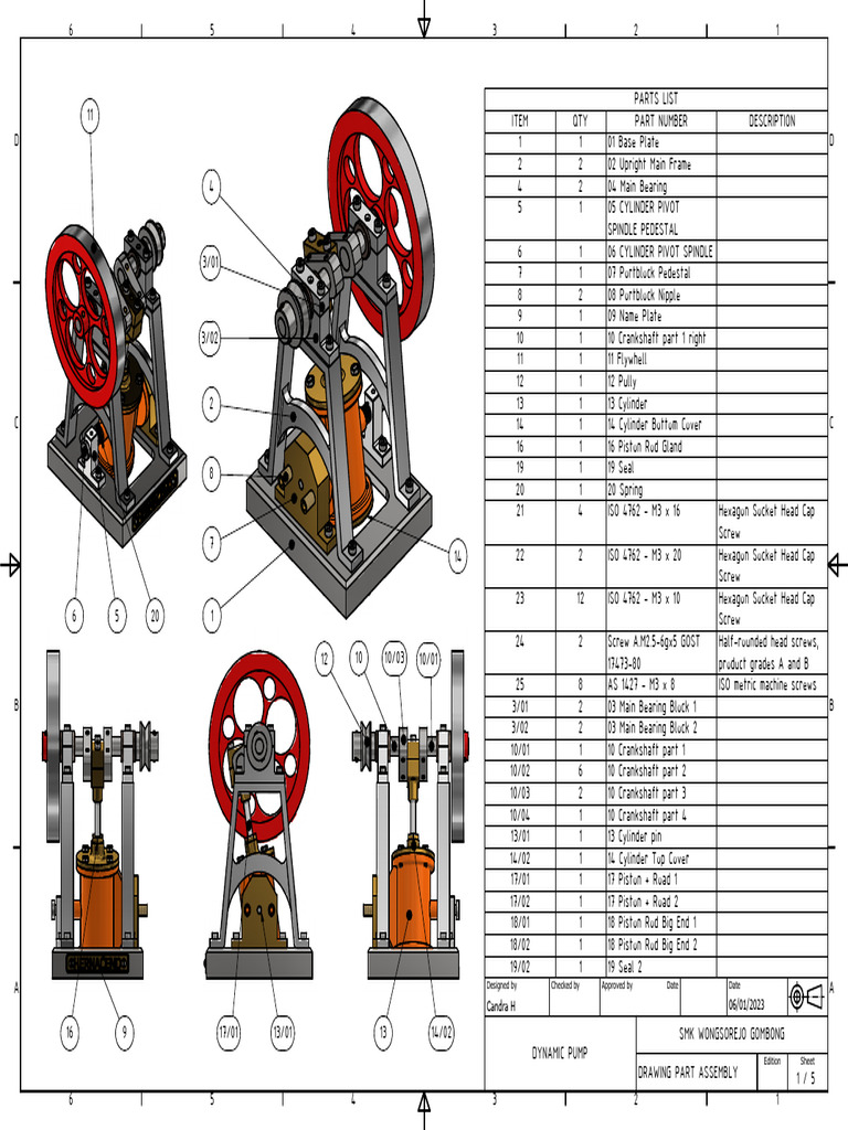 Job Sheet Assembly Dynamic Pump | PDF | Screw | Piston