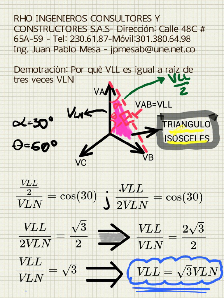 1 - 0 - Demostracion VLL - VLN | PDF
