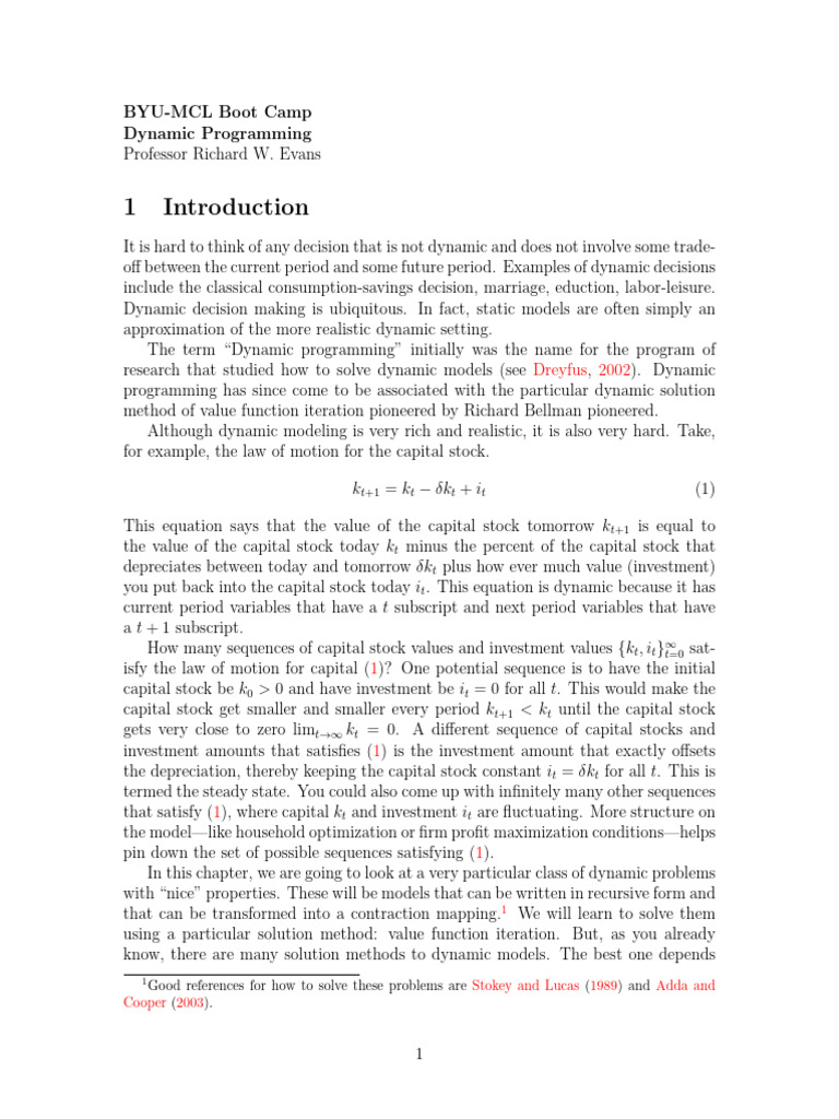 Dynamic Programming | Download Free PDF | Matrix (Mathematics) | Function (Mathematics)