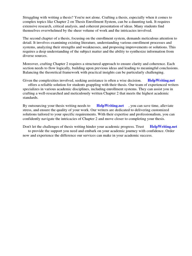 Chapter 2 Thesis Enrollment System | PDF | Thesis | Critical Thinking