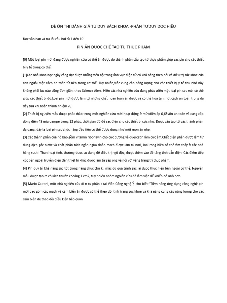 De 4 Thi Thu DGTD DHBKHN Doc Hieu | PDF