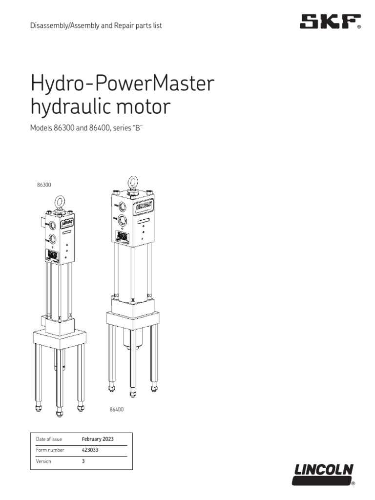 Hydro-PowerMaster Models 86300/86400 Guide | PDF | Pump | Piston