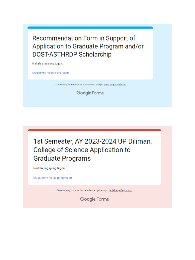 Submission of Application Forms | PDF