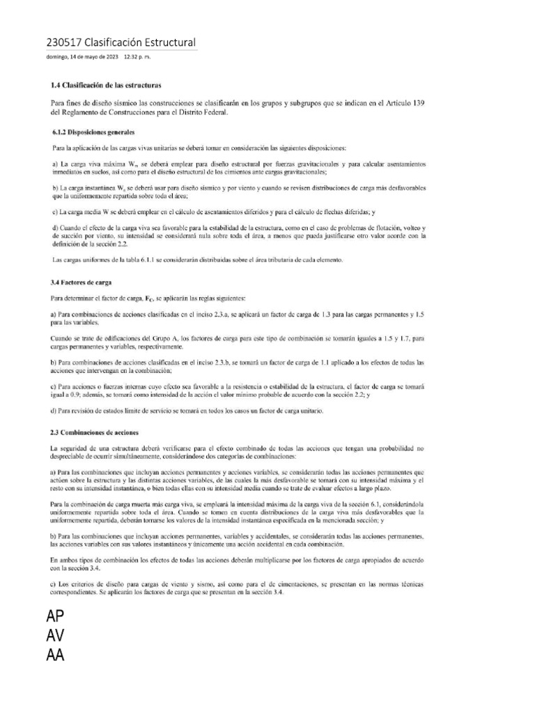 Clasificacion Estrutural | PDF