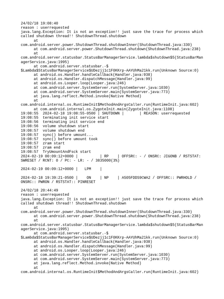 Power Off Reset Reason Backup Pdf Java Programming Language Programming Paradigms