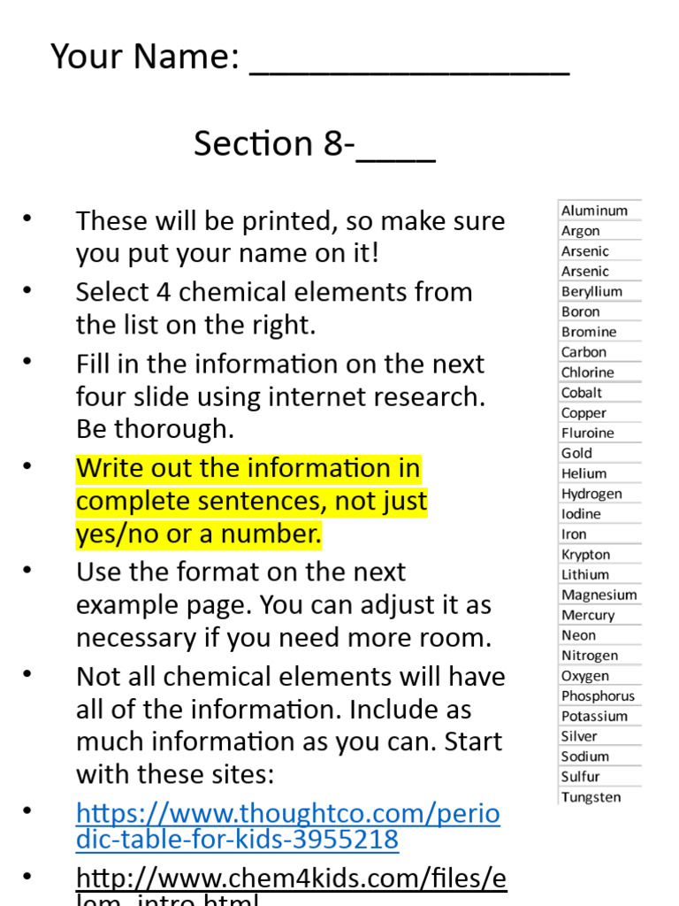 Element Research Project 1 | PDF | Metals | Gold